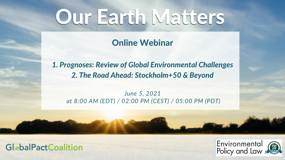 “Our Earth Matters” Webinar - Global Pact for the Environment